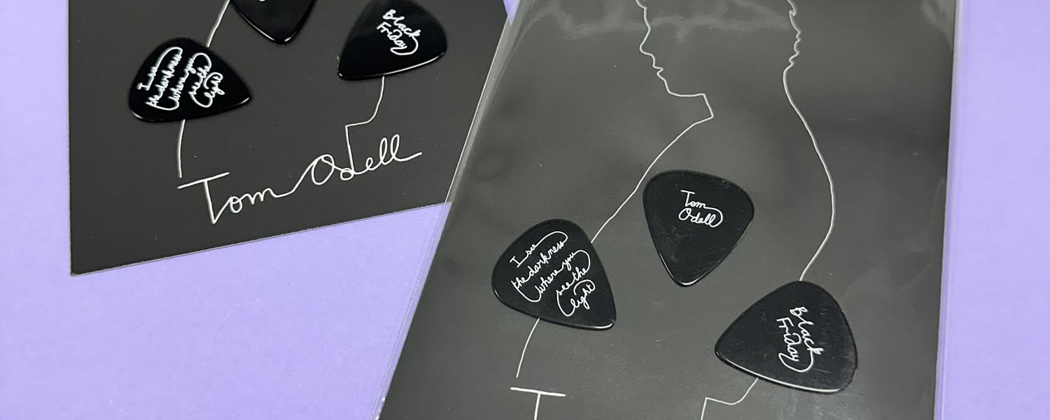 Custom printed guitar plectrums - Printed Plectrums